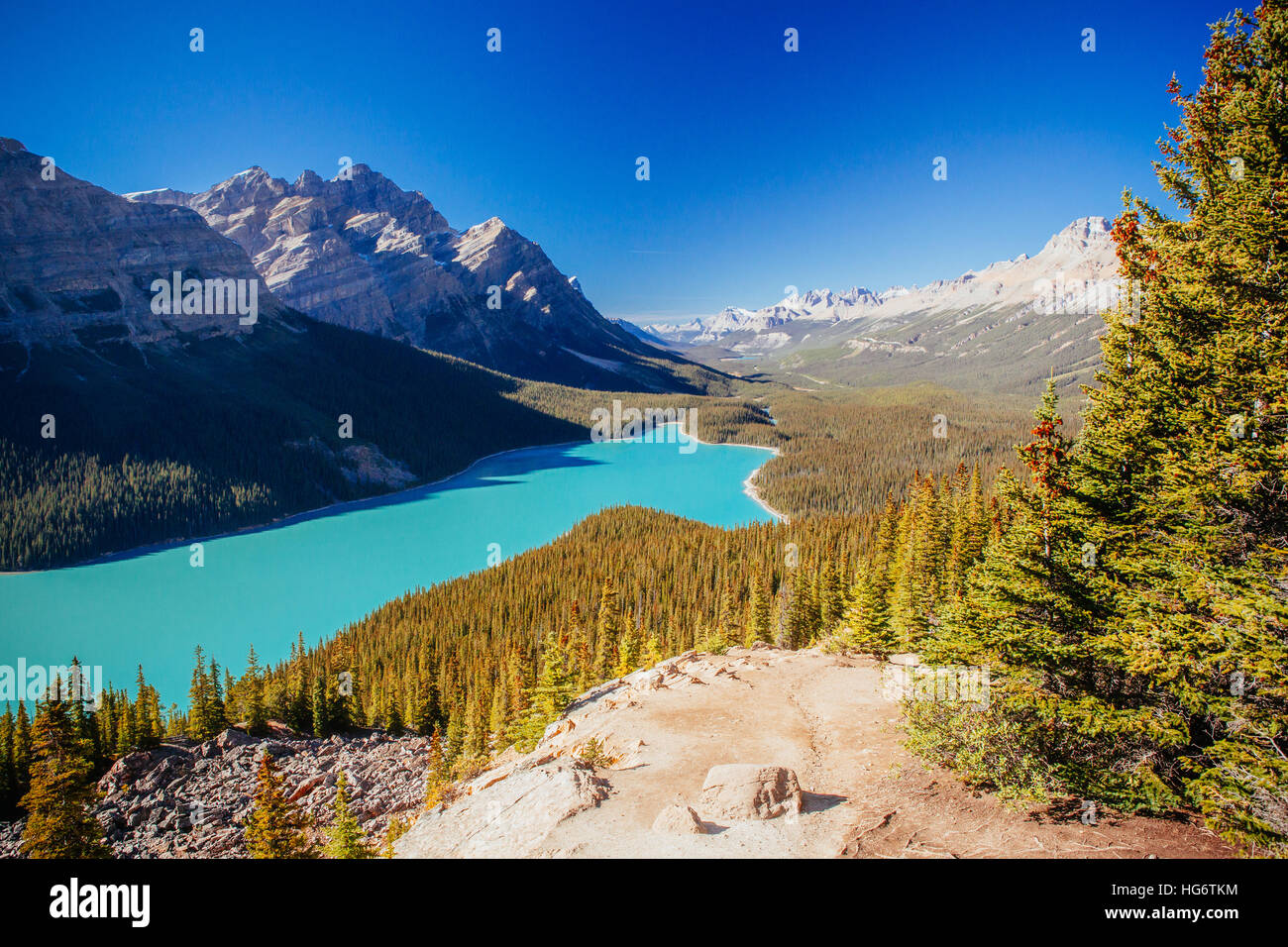 Peyto Lake is a glacier-fed lake located in Banff National Park in the ...