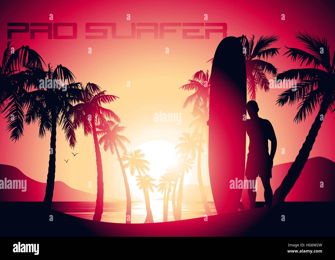 Professional surfer Stock Vector Images - Alamy