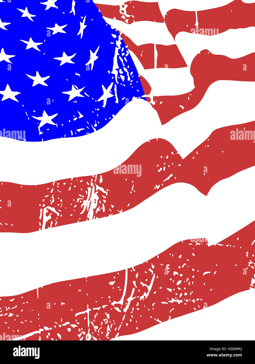 Illustration of the American flag with scratches using as background ...