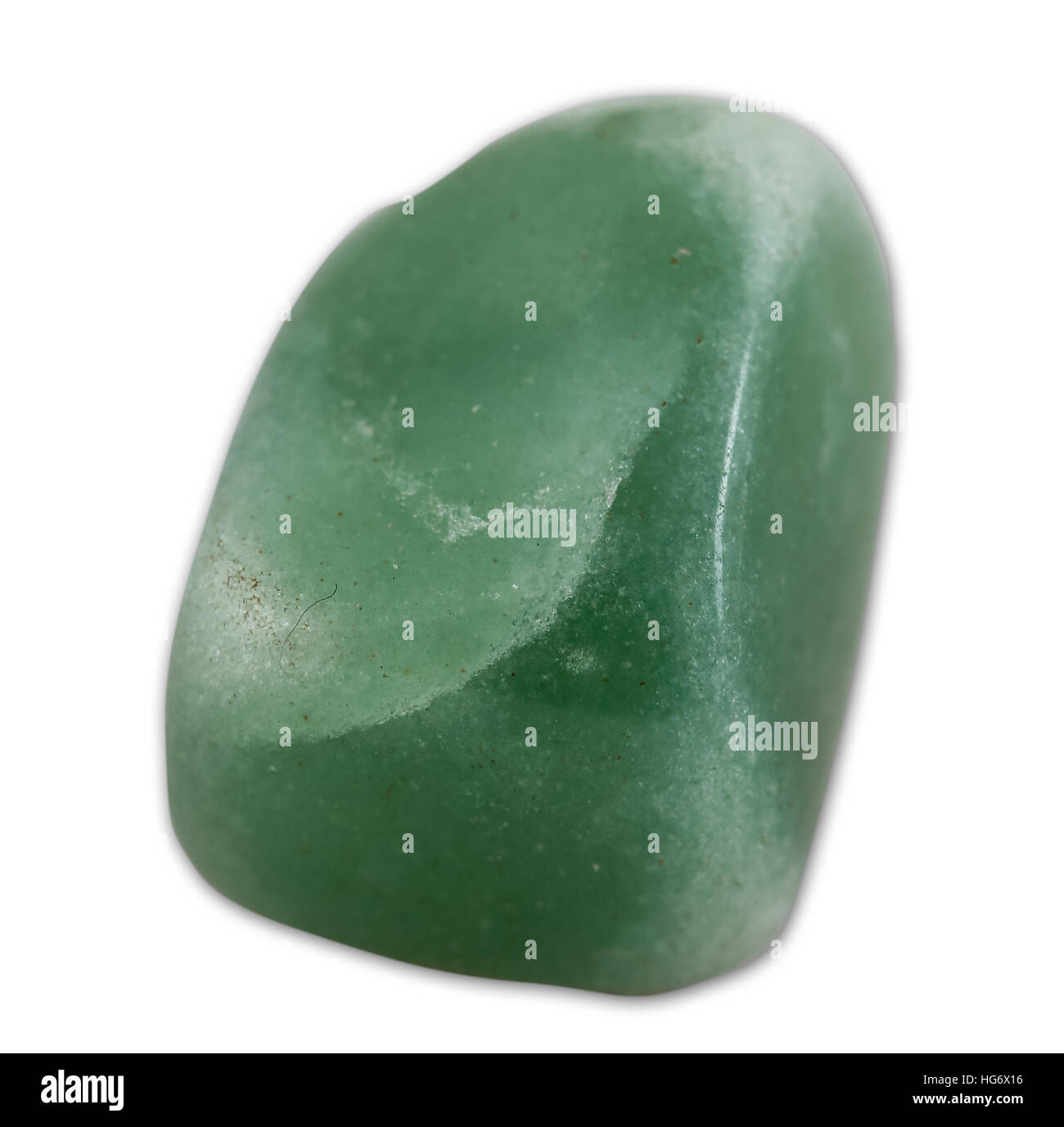 Green aventurine gemstone isolated on white background Stock Photo - Alamy