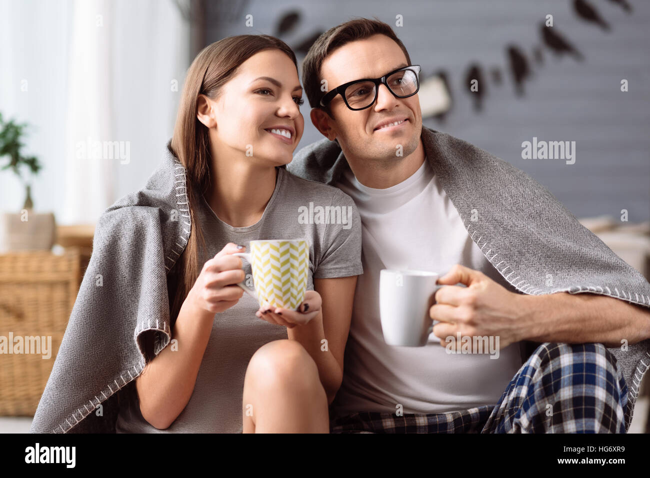 Couple having tea hi-res stock photography and images - Alamy