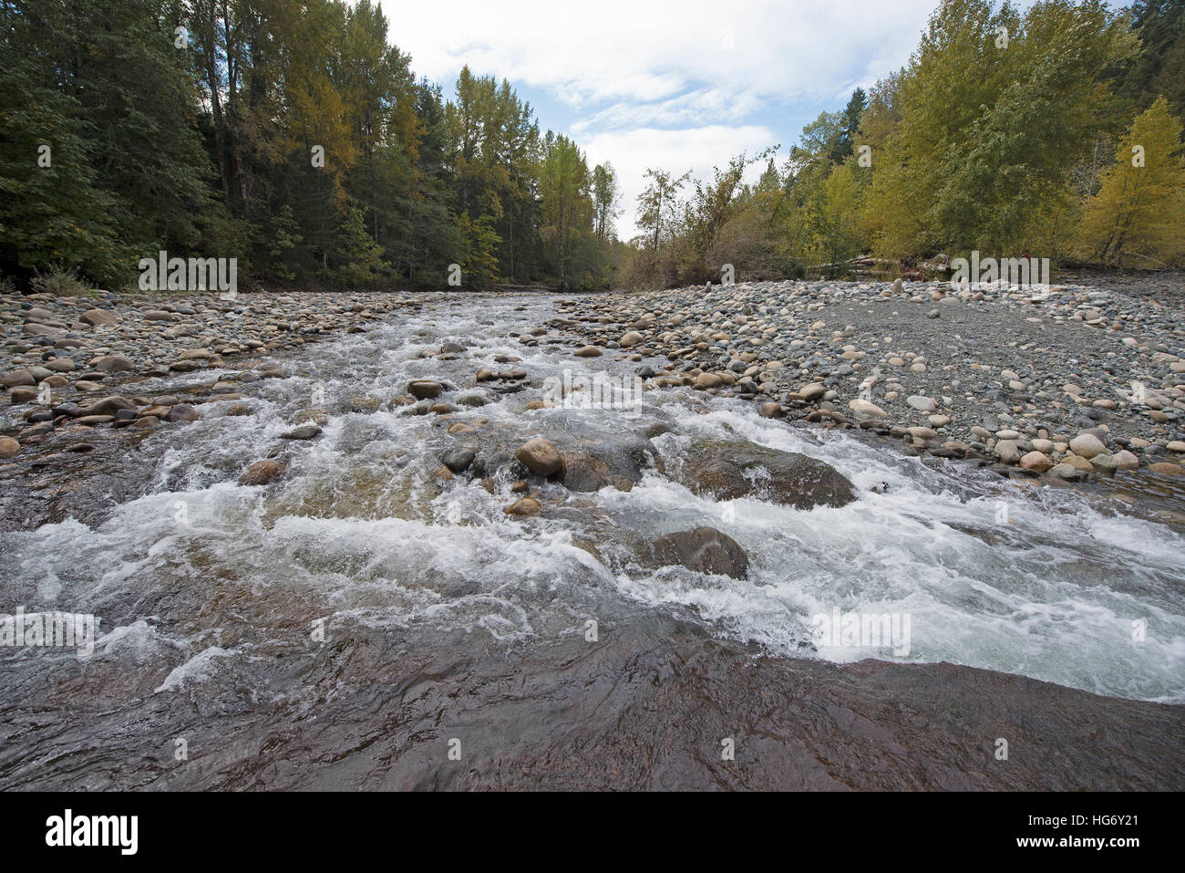 The Englishman River at Parksville less than a mile from the Georgia ...