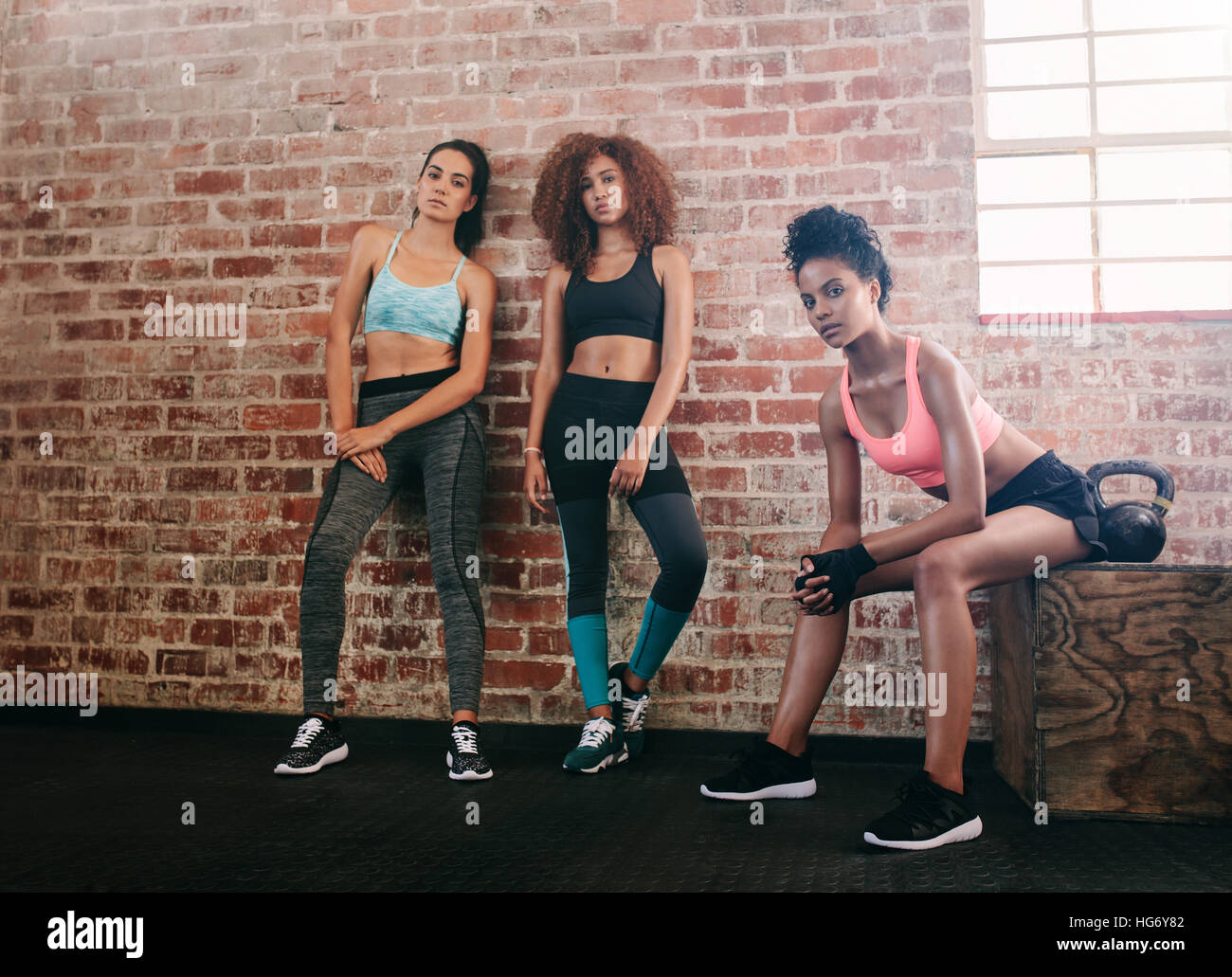 Mixed women in group speaking or performing hi-res stock photography ...