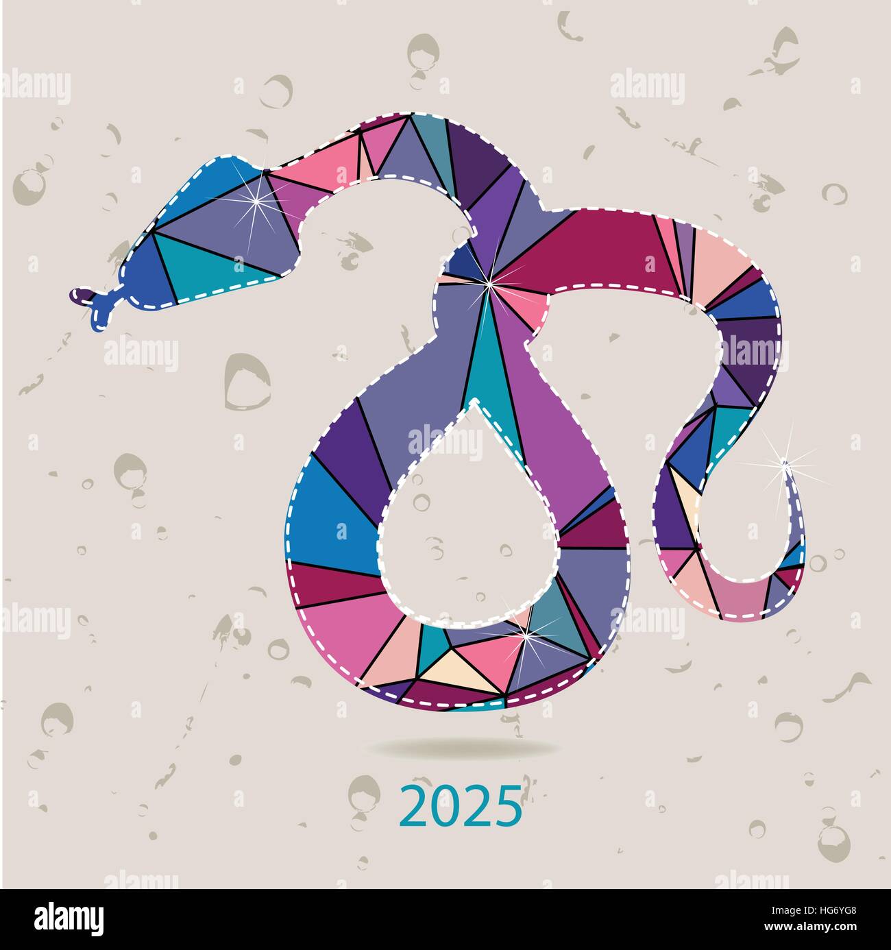 Symbol 2025 year snake Stock Vector Images - Alamy