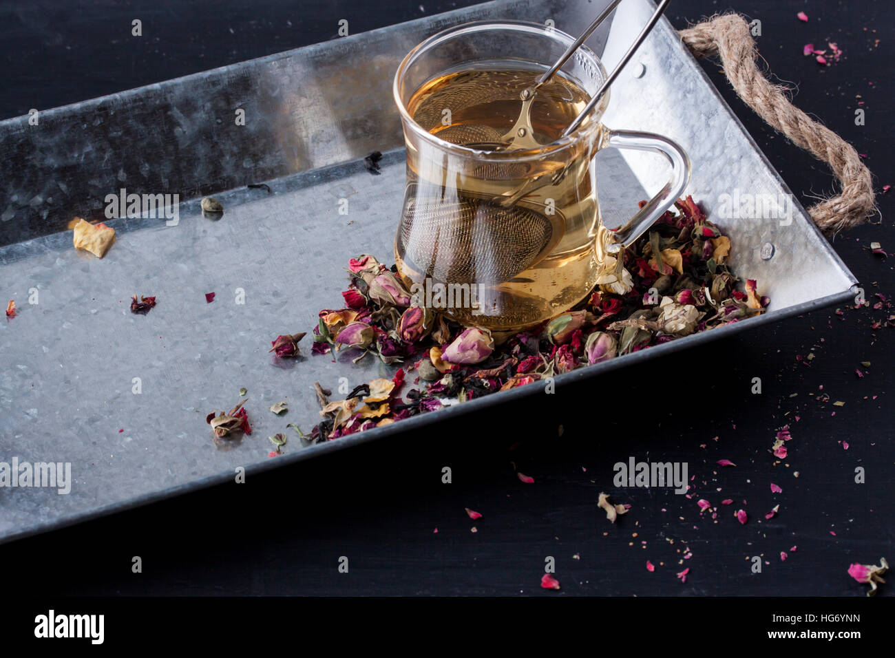 Assorted herbal tea ,love tea Stock Photo - Alamy