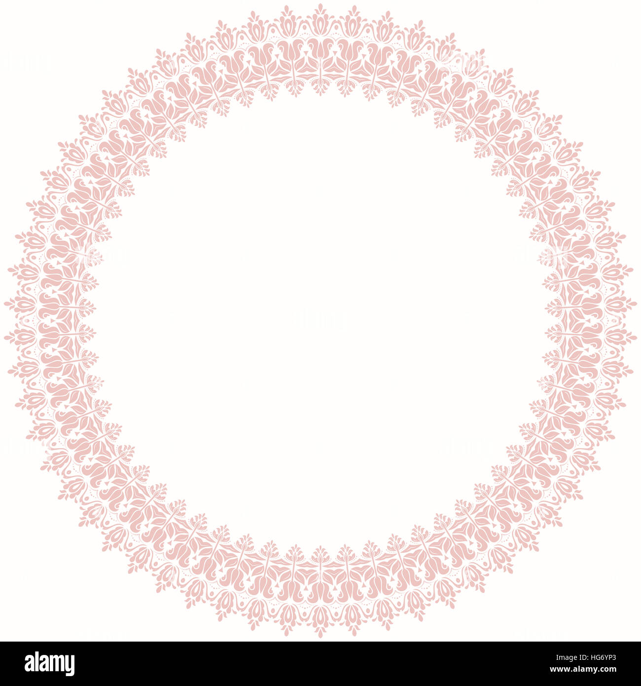 Round floral pink frame hi-res stock photography and images - Alamy