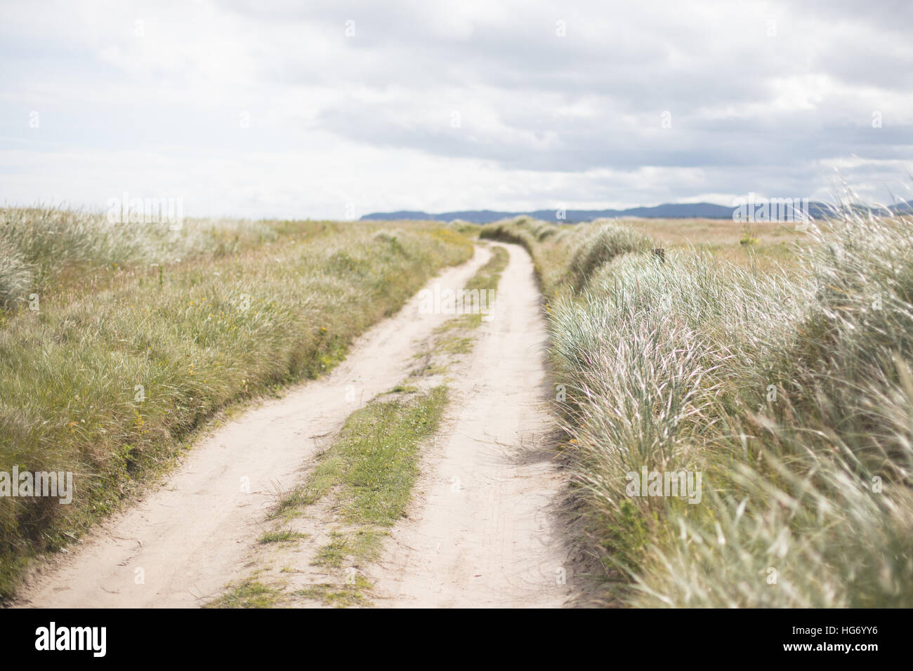 Sand track at magheroarty beach, County Donegal. Ireland Stock Photo ...