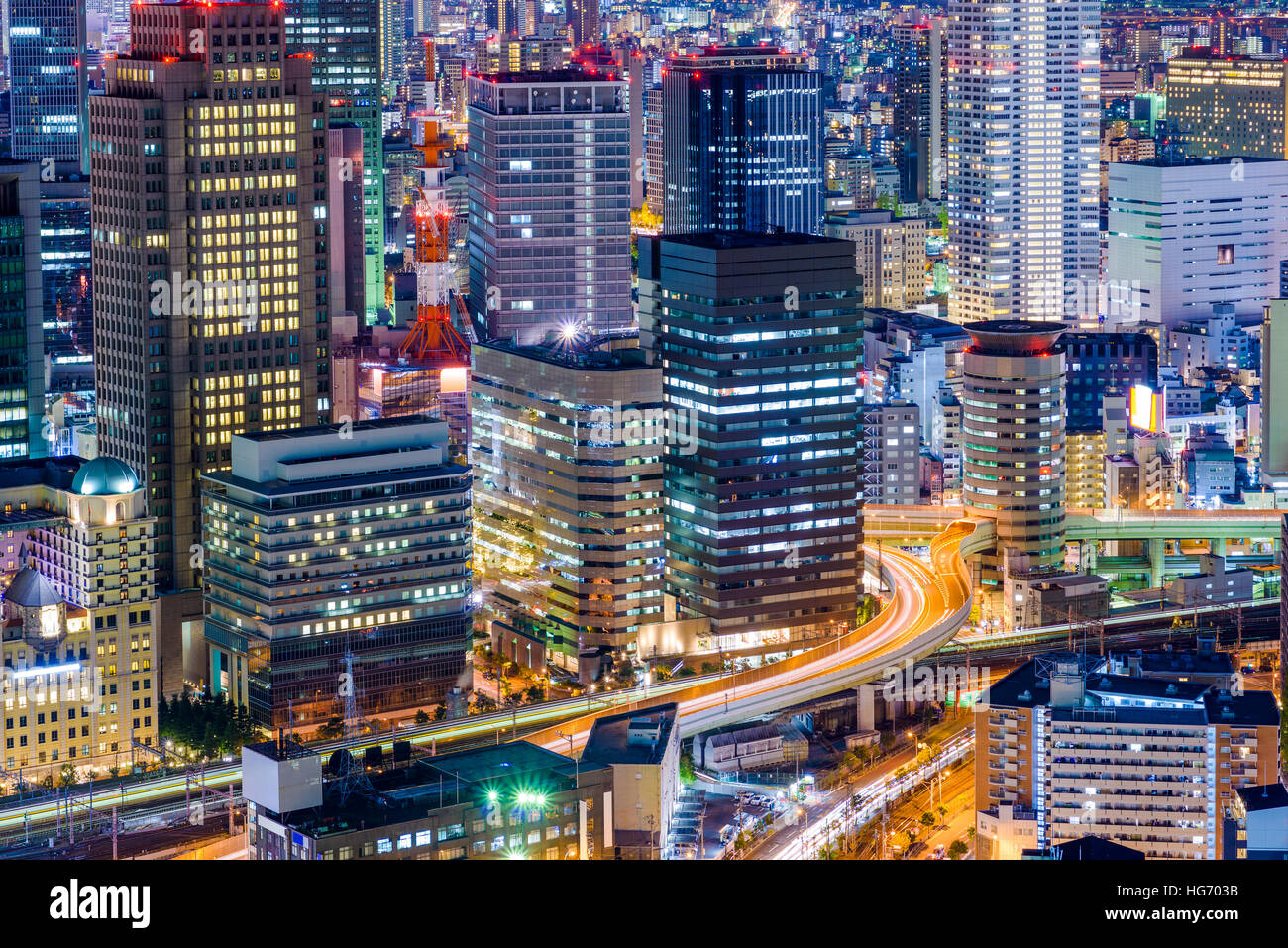 Osaka, Japan cityscape in the Umeda District Stock Photo - Alamy