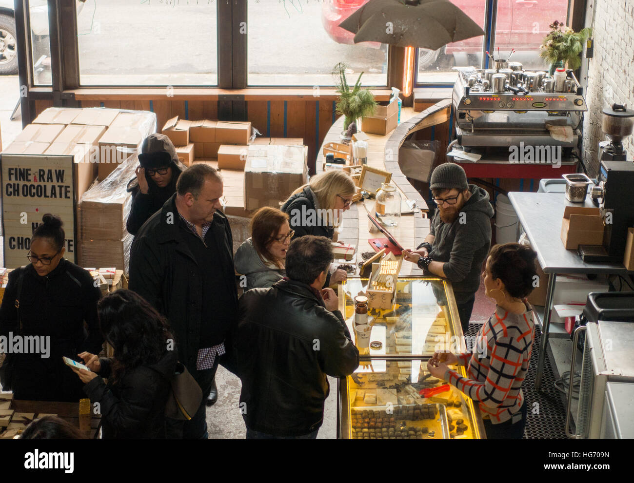 Chocolate workers hi-res stock photography and images - Alamy