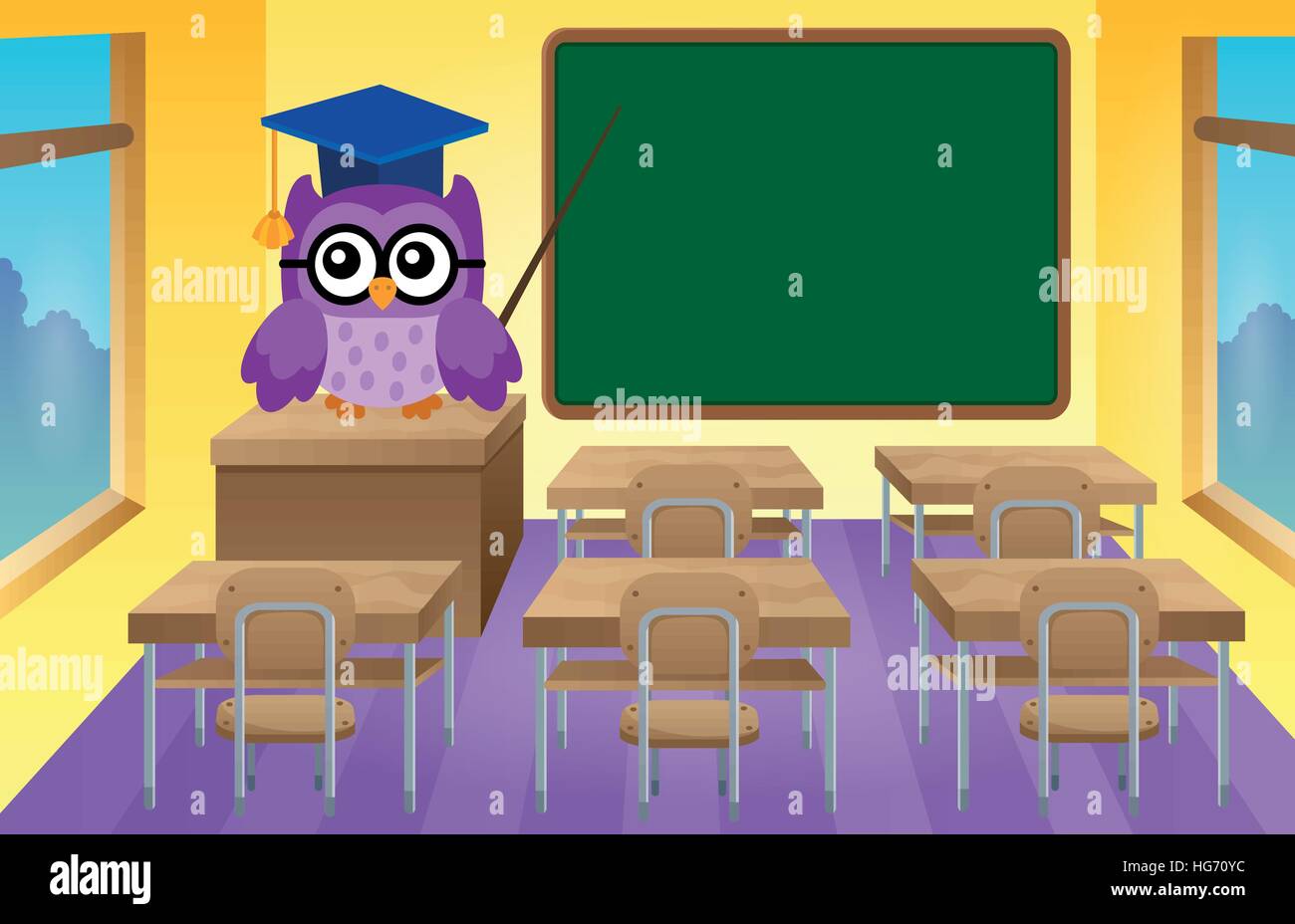 Stylized school owl theme image 9 - eps10 vector illustration Stock ...