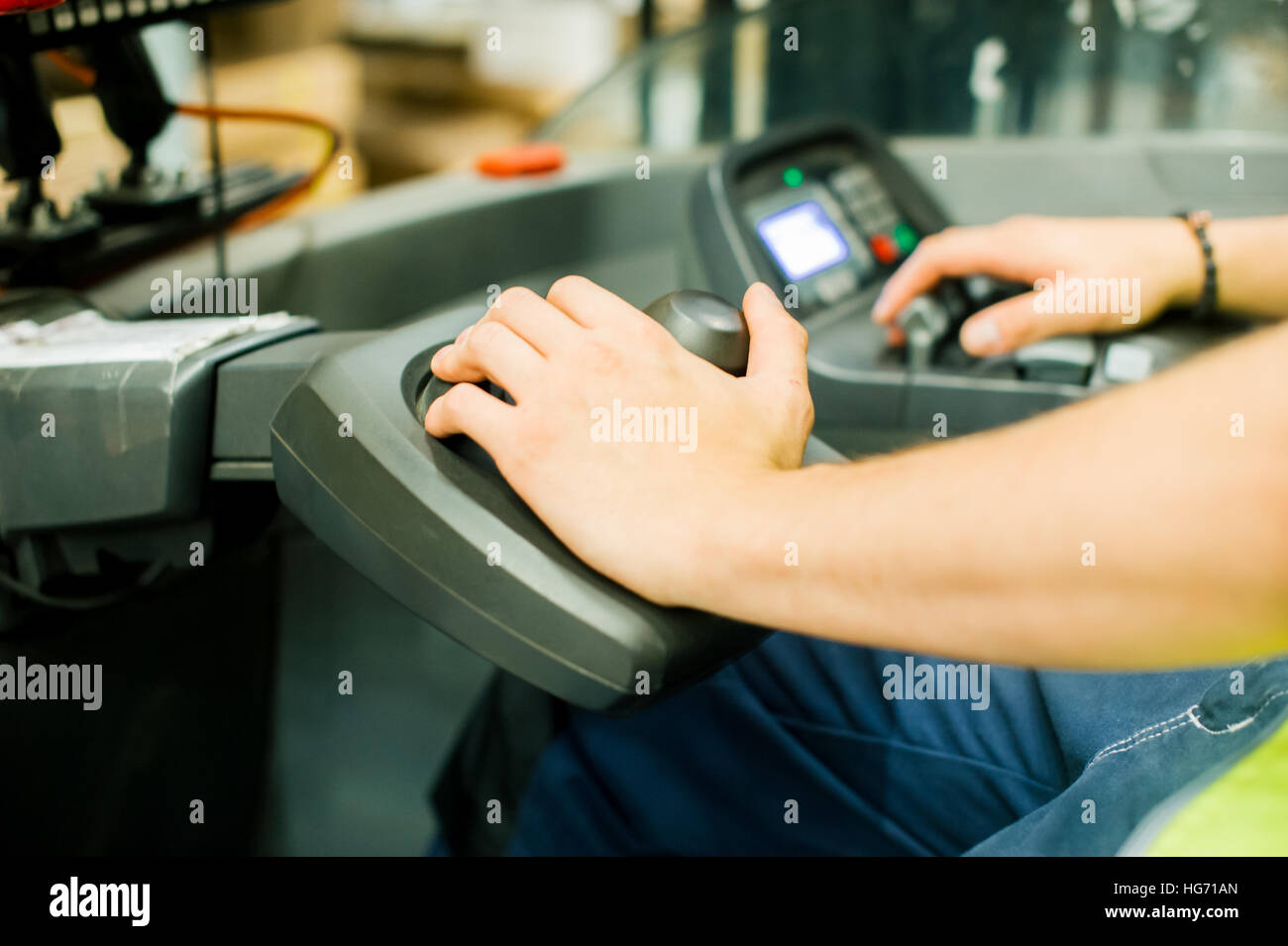 Forklift reachtruck hi-res stock photography and images - Alamy