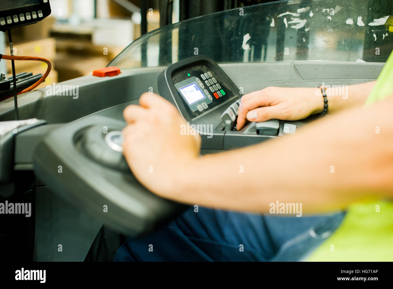 Forklift reachtruck hi-res stock photography and images - Alamy