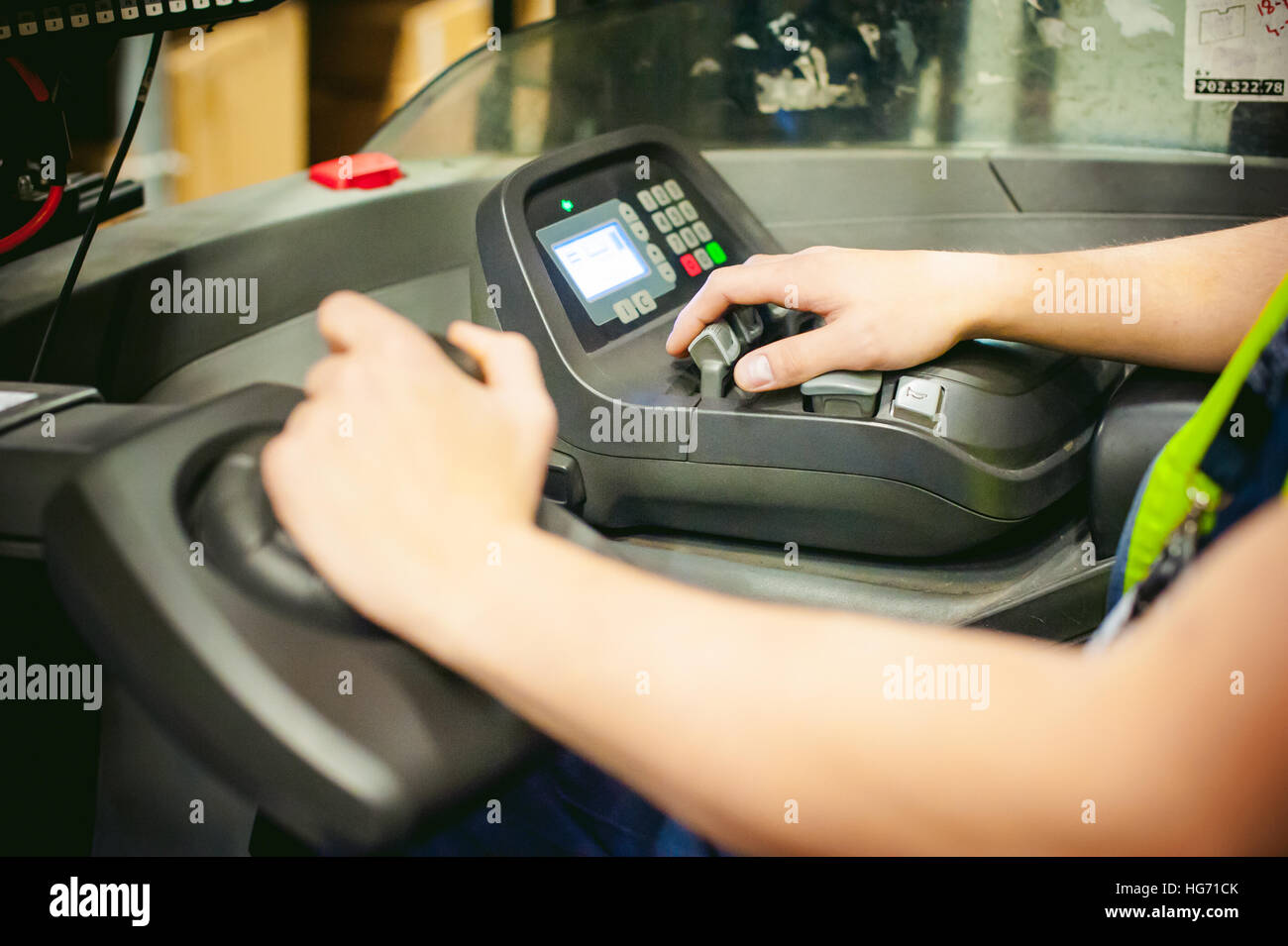 Forklift reachtruck hi-res stock photography and images - Alamy