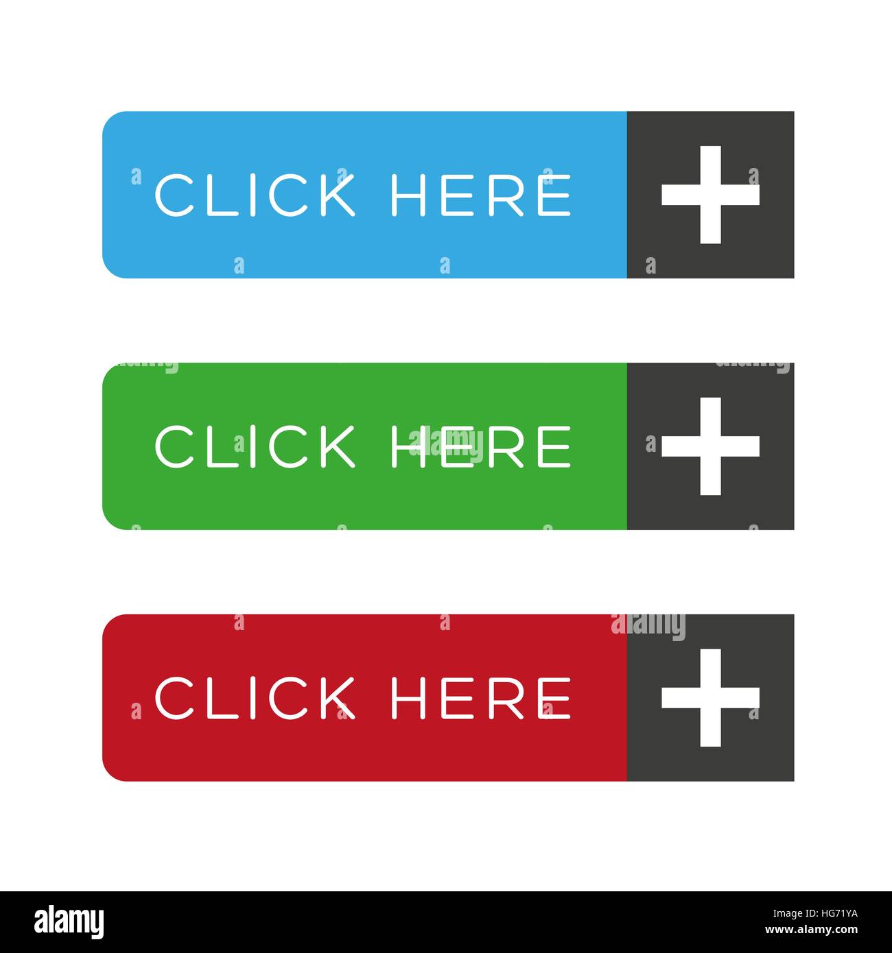 Click here vector button Stock Vector Image & Art - Alamy