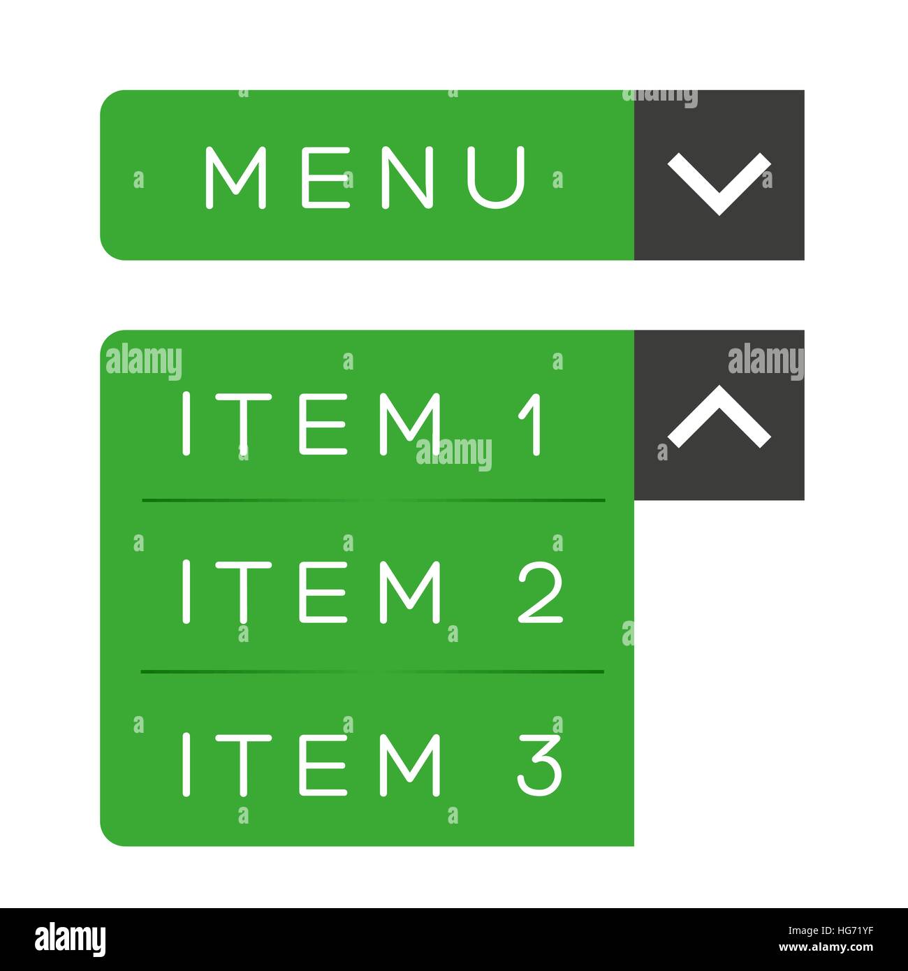 Menu item UX vector Stock Vector Image & Art - Alamy