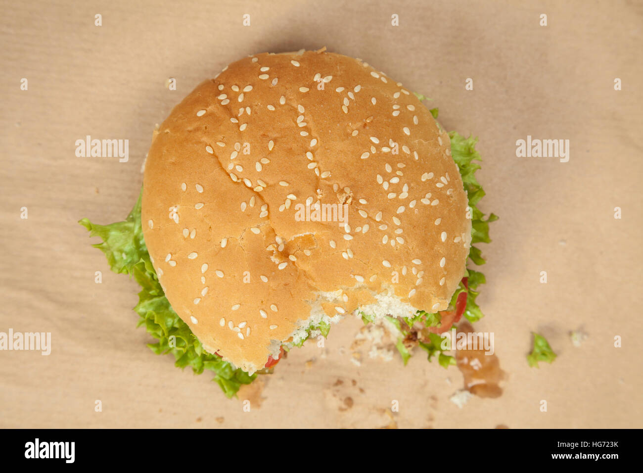 Burger top view hi-res stock photography and images - Alamy