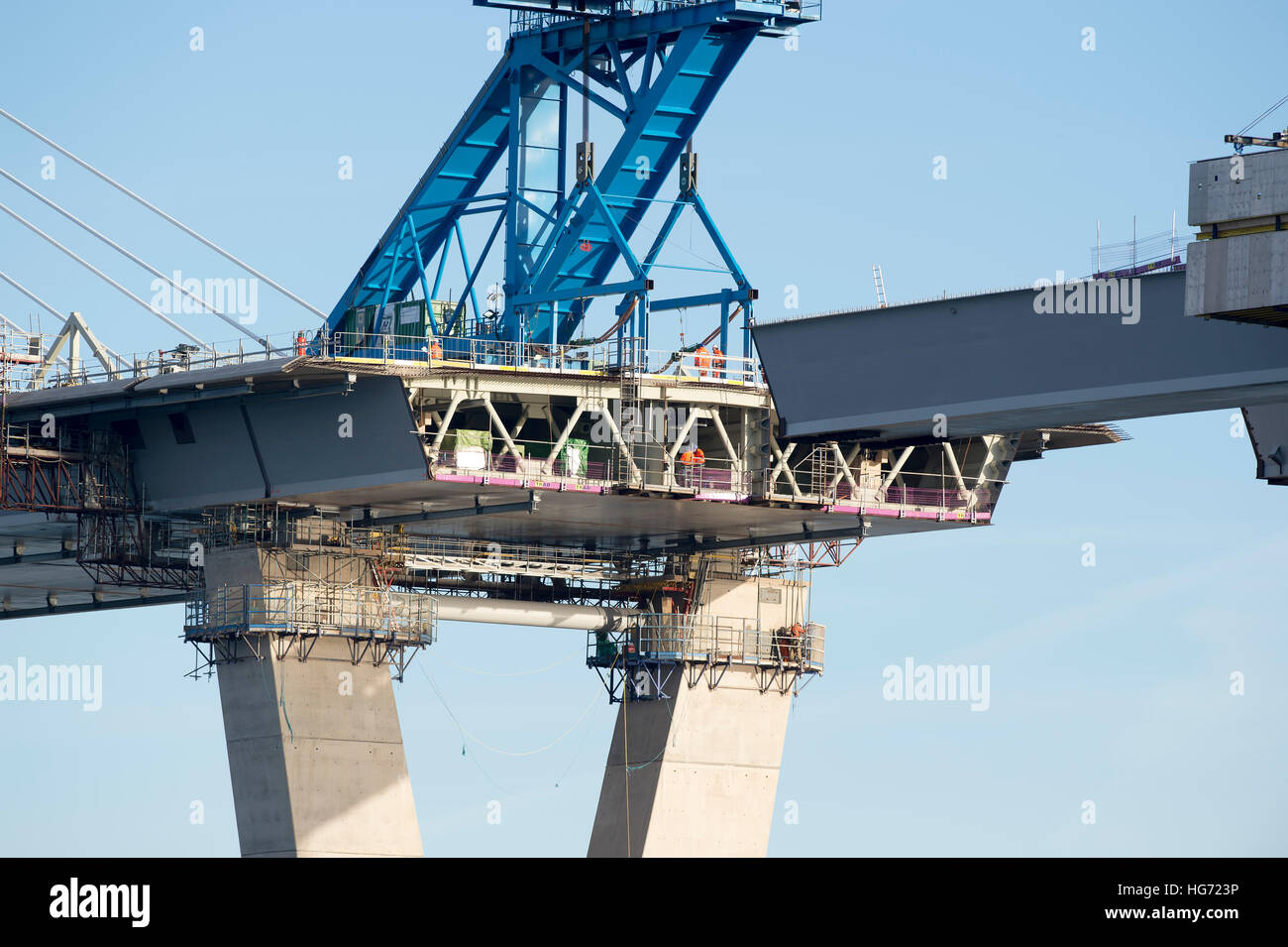 The Queensferry Crossing under construction. The new bridge will carry ...