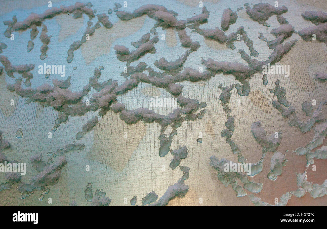 ice on plane metallic surface Stock Photo - Alamy