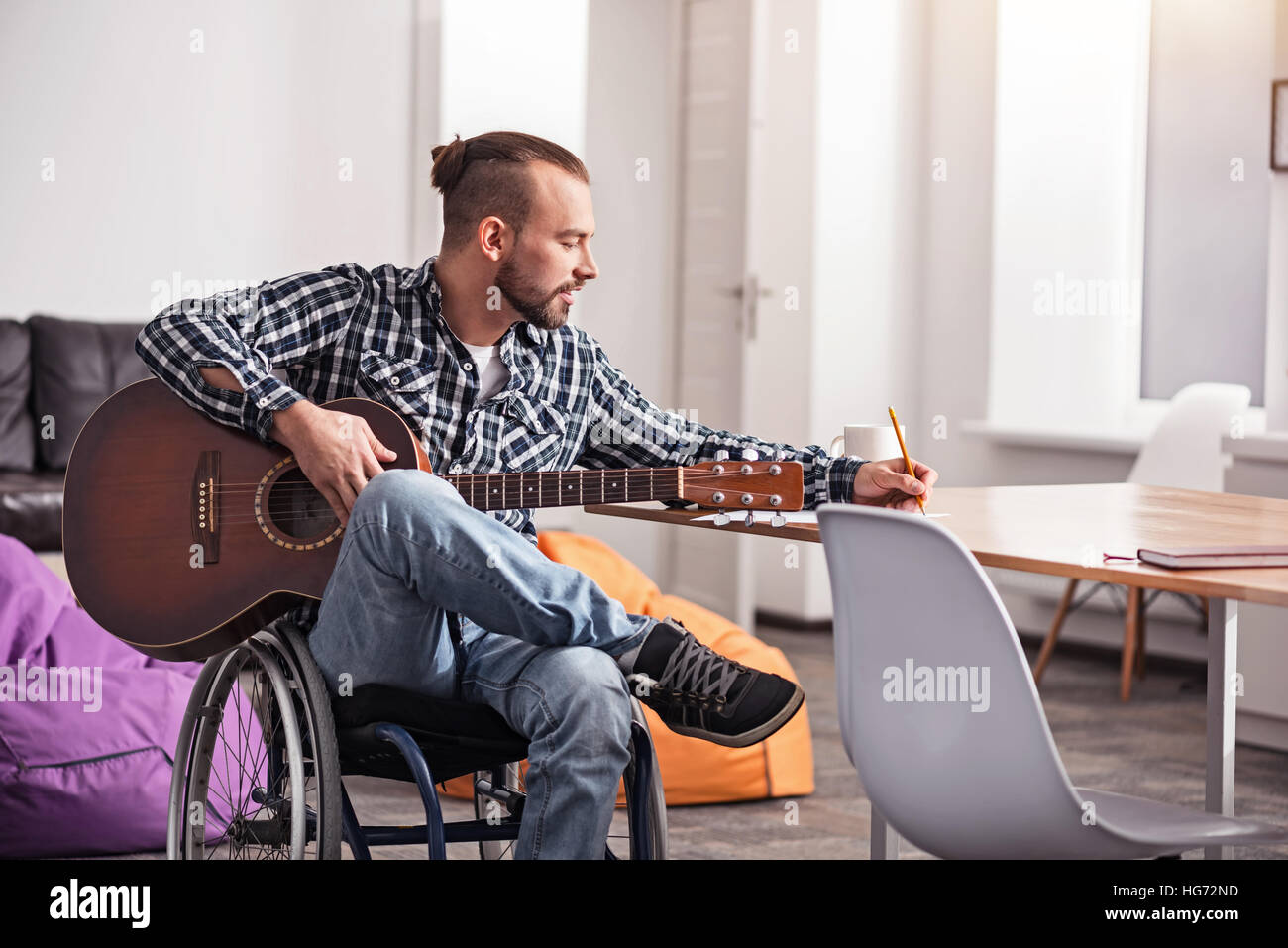 Music composer writing song home hi-res stock photography and images ...