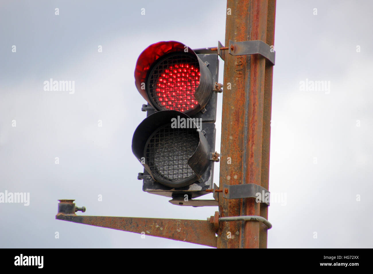 Transit signal with light Stock Photo - Alamy
