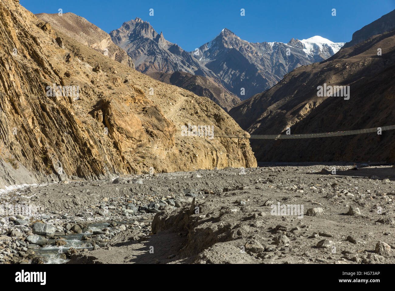 Hanging bridge himalayas hi-res stock photography and images - Alamy