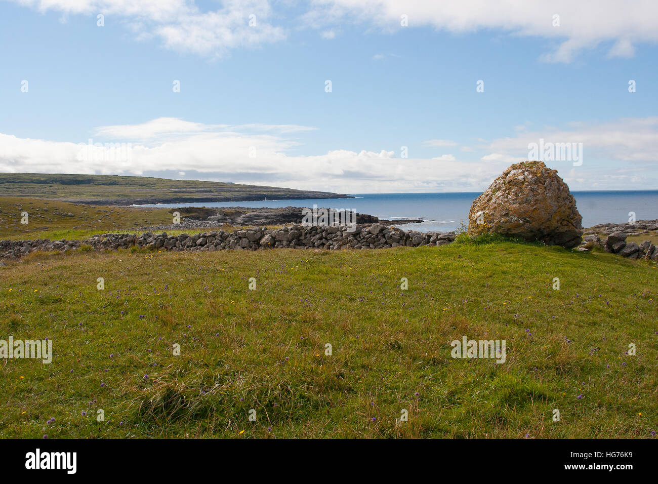 The unique rock formation called the Burren in County Clare in the West ...