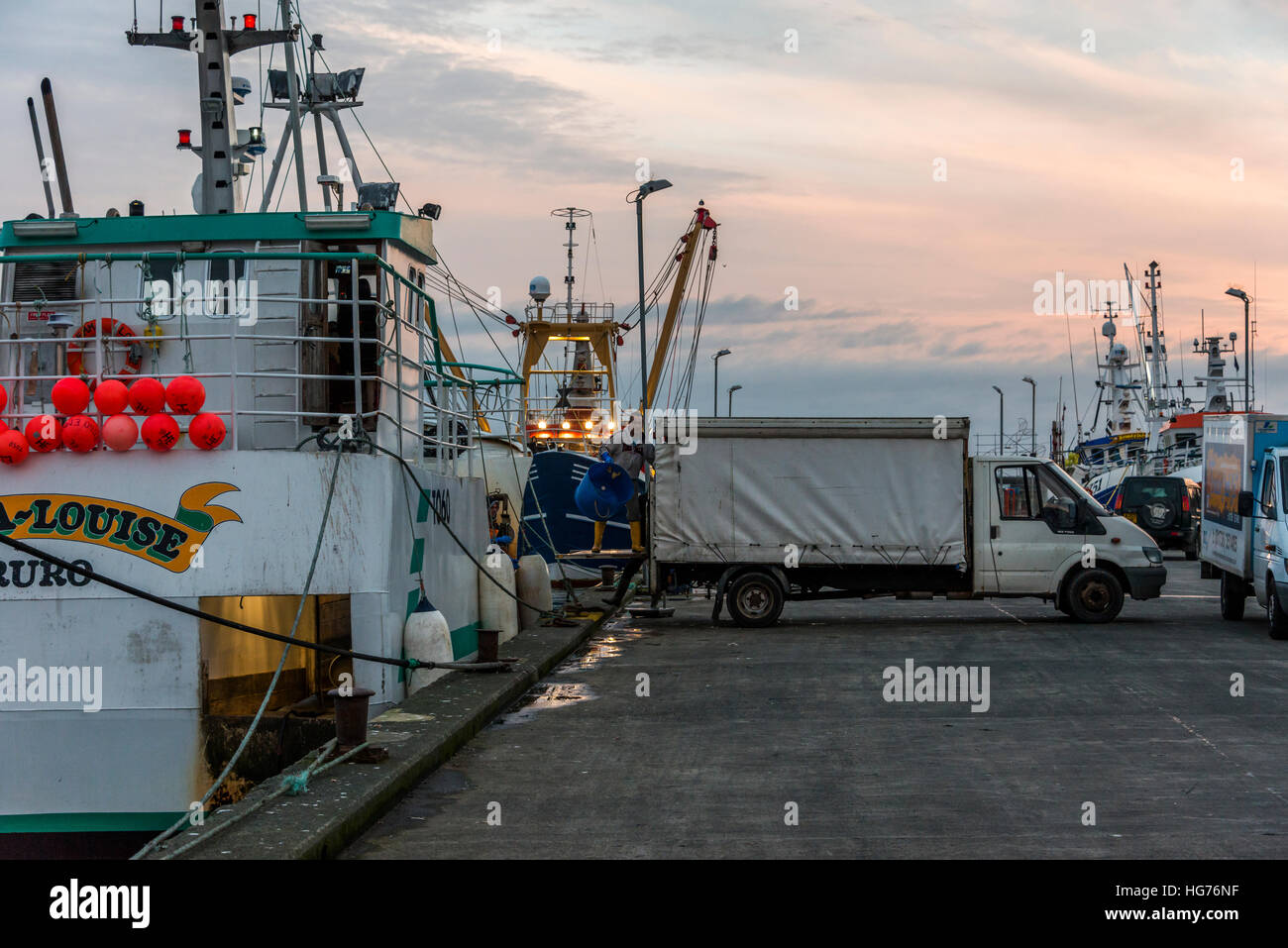 Truck loading fish hi-res stock photography and images - Alamy