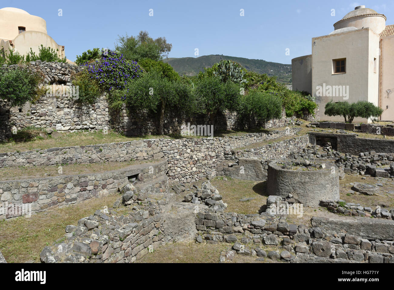 Archaeological excavations at Lipari Cathedral Stock Photo - Alamy