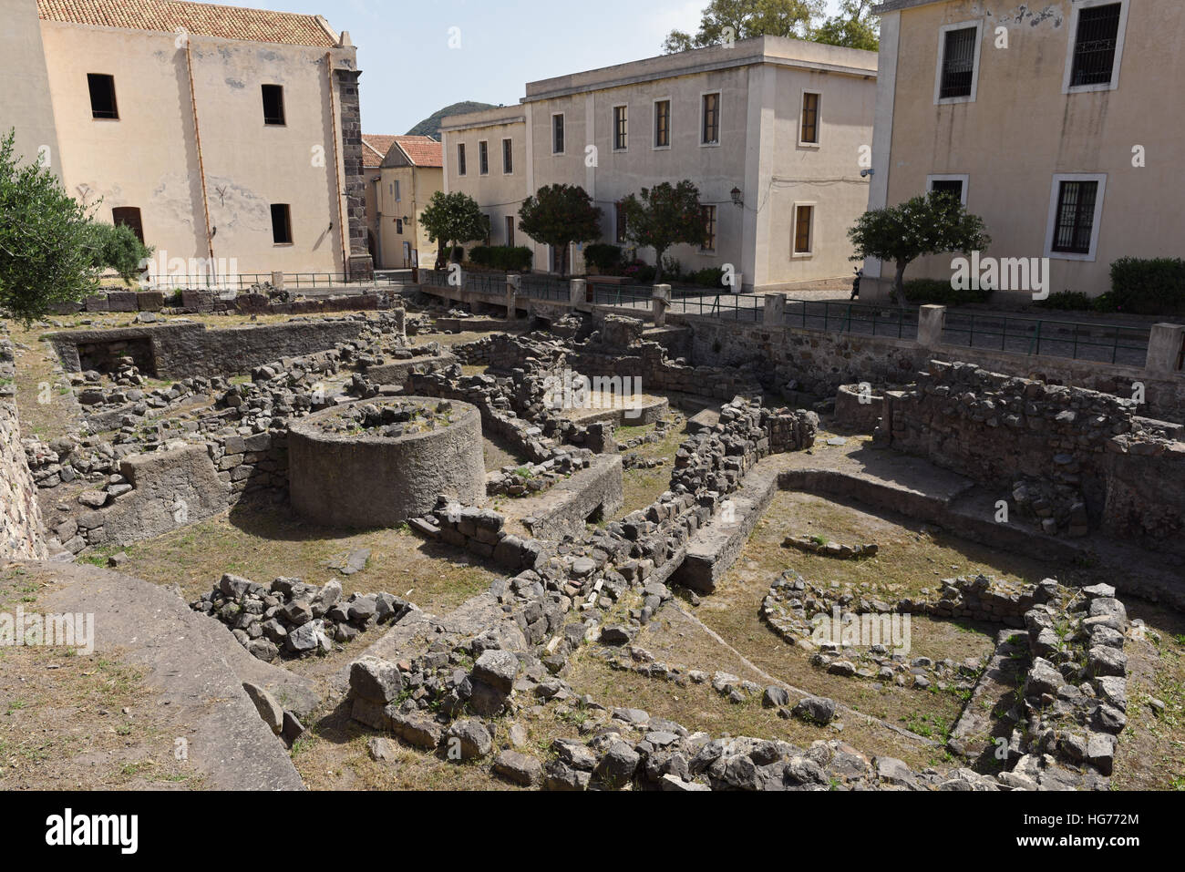 Archaeological excavations at Lipari Cathedral Stock Photo - Alamy