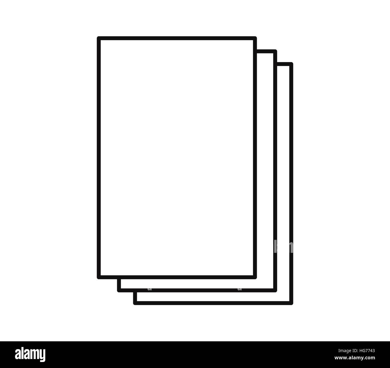 Sheet page icon Black and White Stock Photos & Images - Alamy