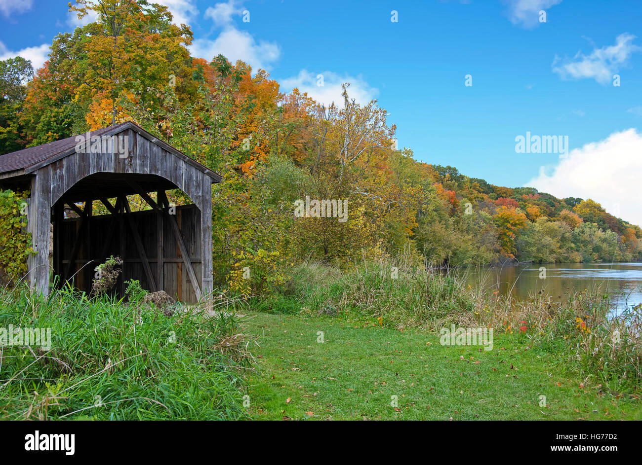 Michigan Covered Bridge High Resolution Stock Photography and Images ...