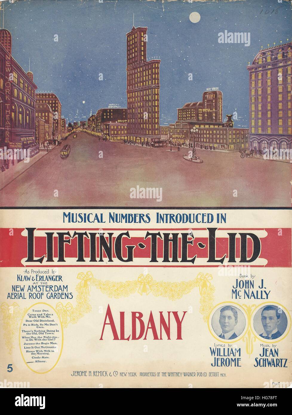 "Lifting the Lid" 1905 Musical Sheet Music Cover Stock Photo - Alamy