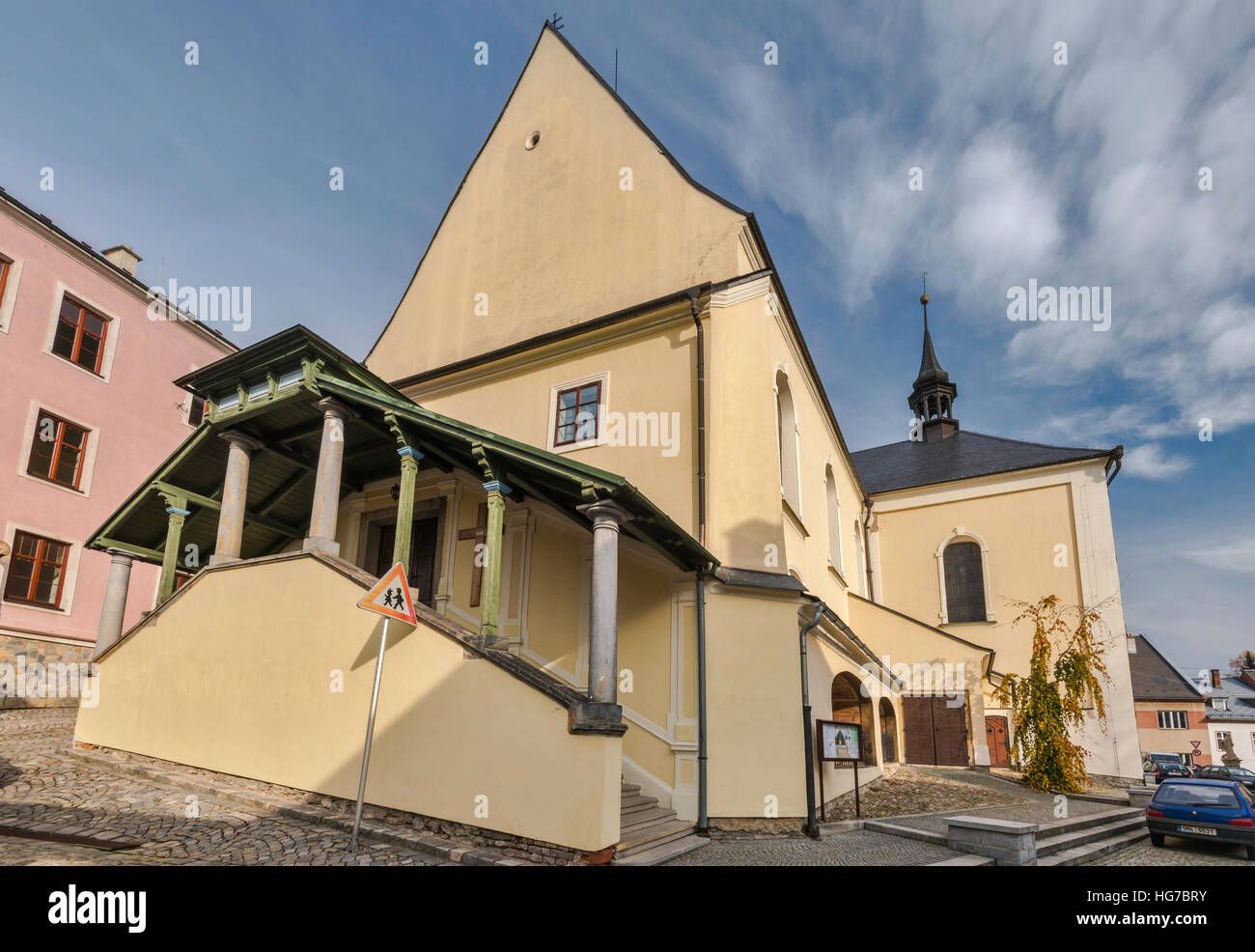 Saint John the Baptist Church, 15th century, in Sumperk, Moravia, Czech ...