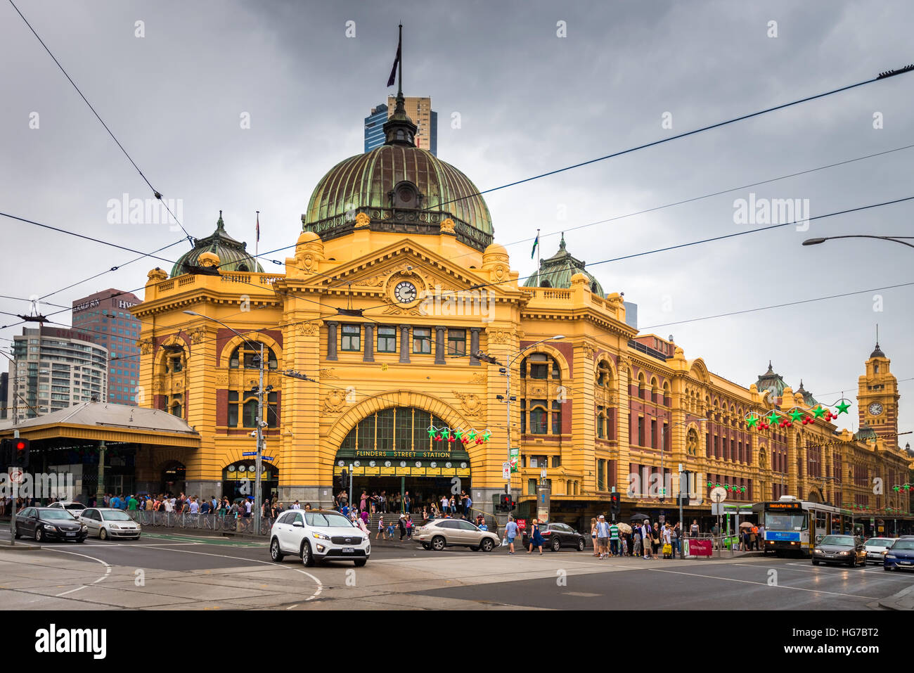 Flinders street station tram hi-res stock photography and images - Alamy