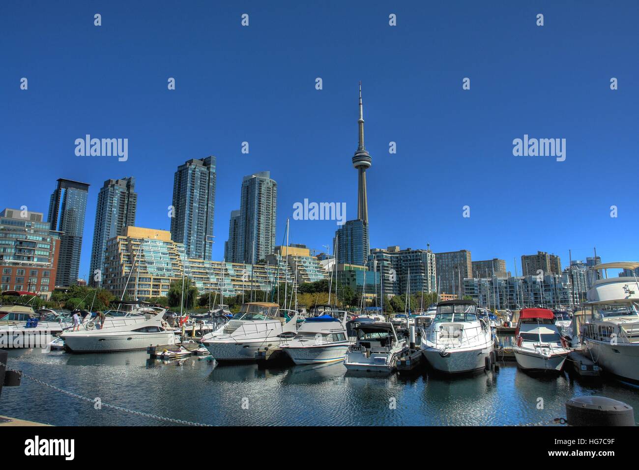 Harbor Scenery of in Toronto, Canada - The Picture shows the Marina ...