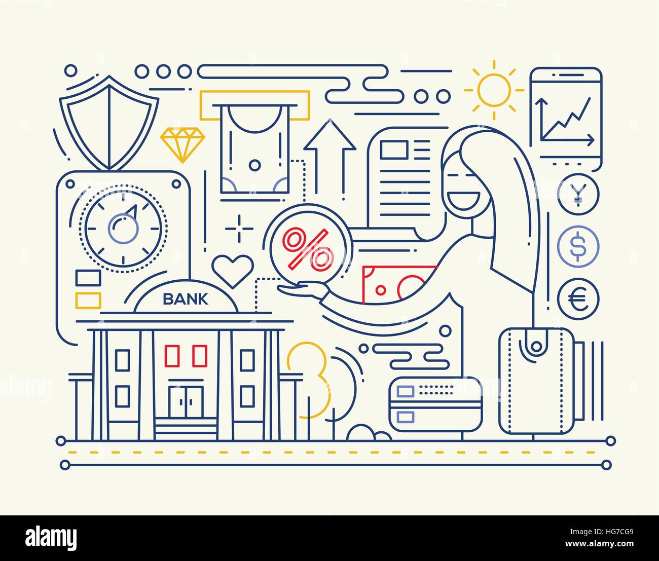 Bank services Stock Vector Images - Alamy