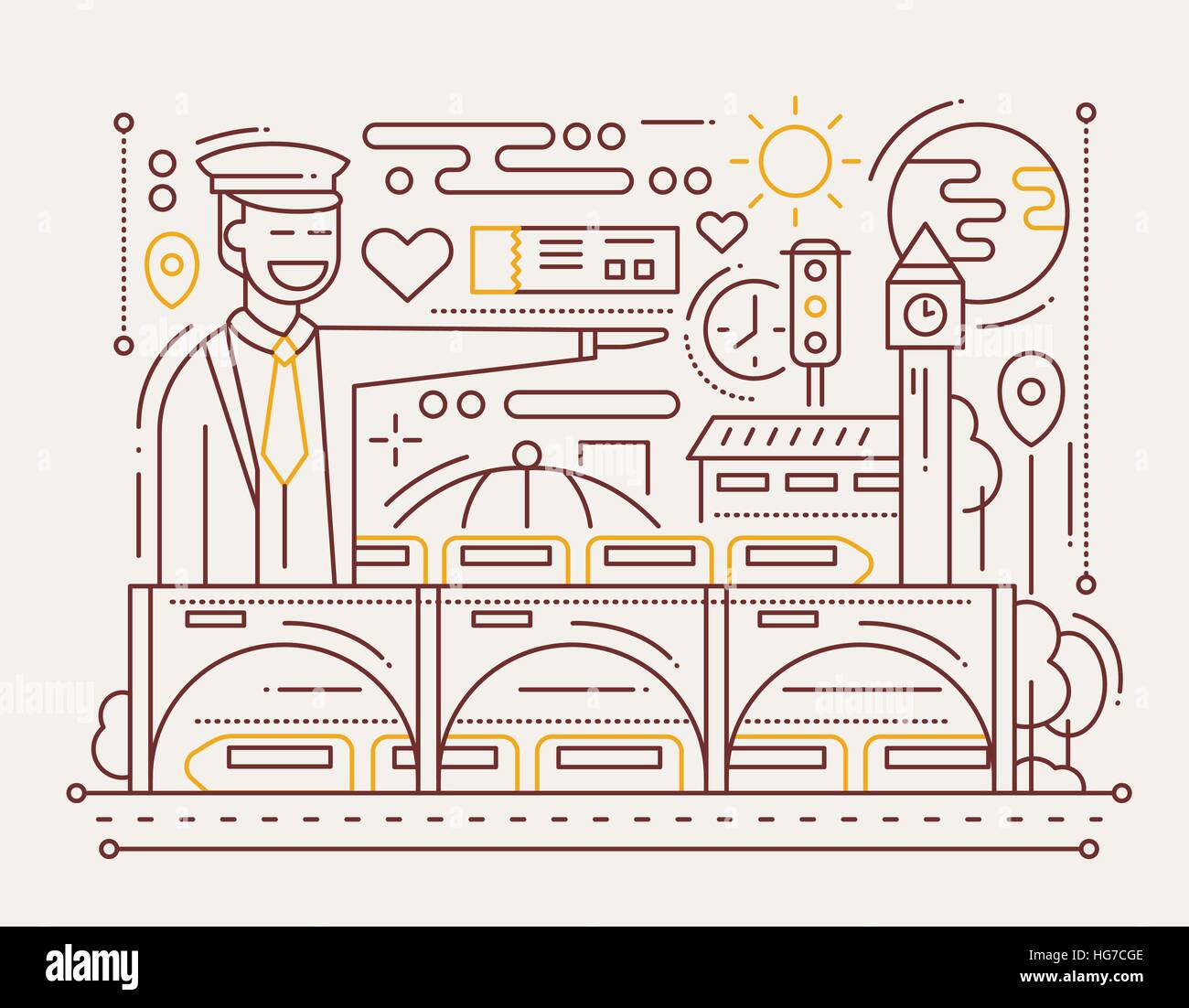 Train station platform ticket Stock Vector Images - Alamy