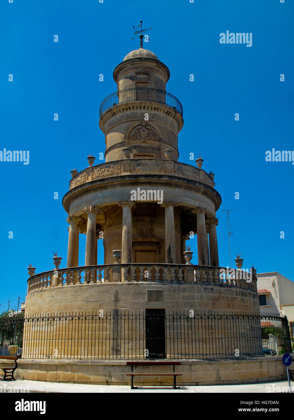 Round Tower in Malta Stock Photo - Alamy