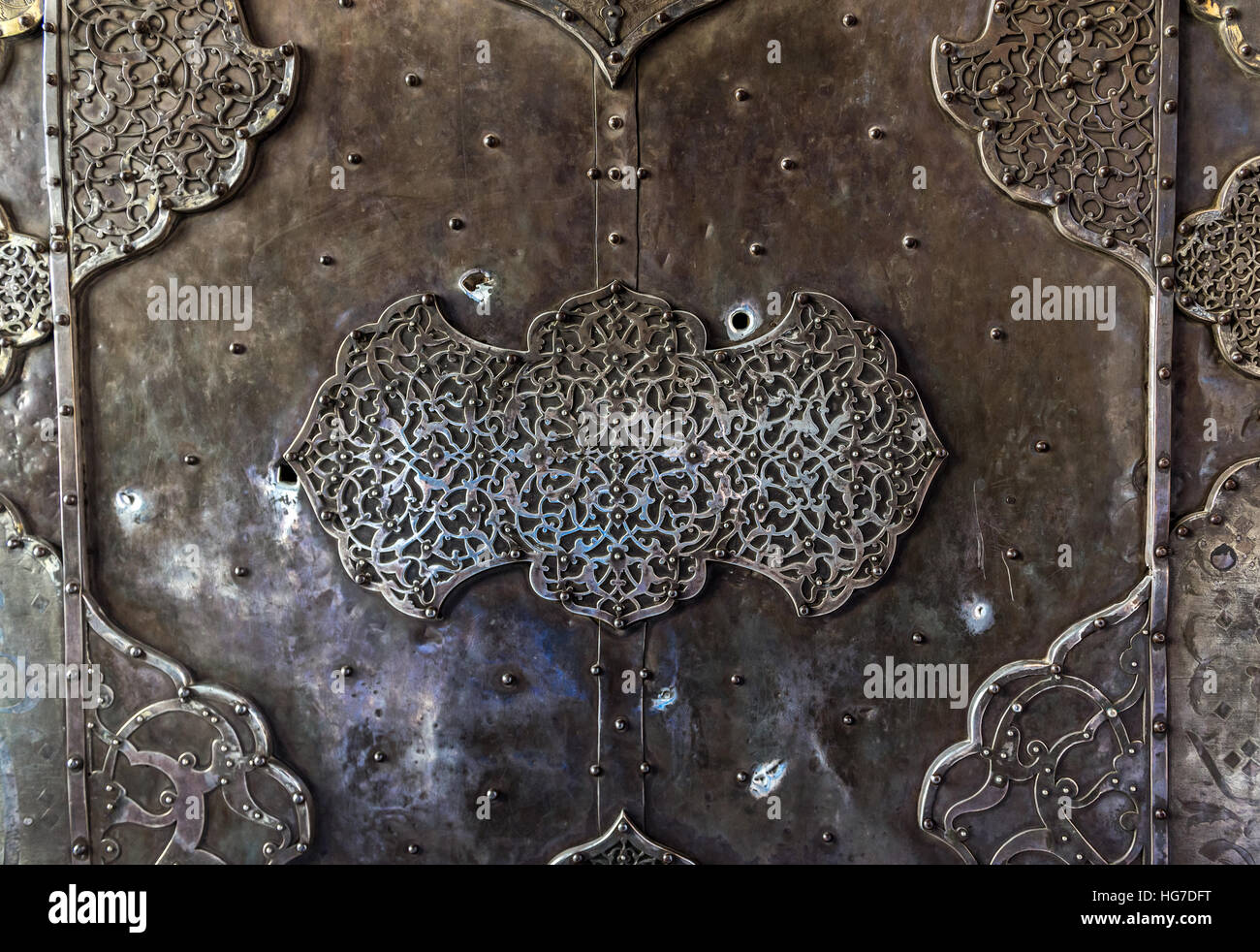Gate details in Shah Mosque also called Imam mosque in Isfahan city ...