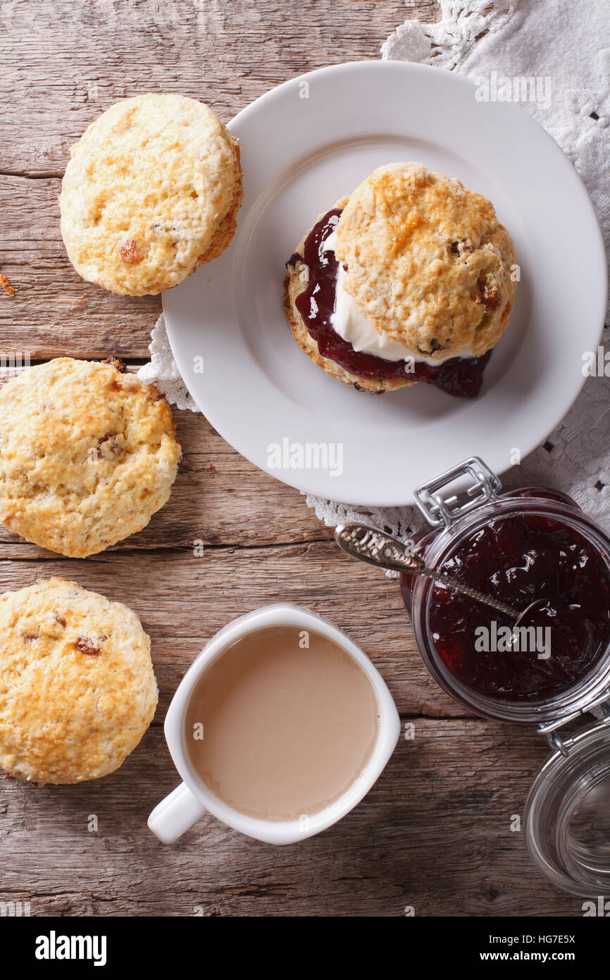 Scones top view hi-res stock photography and images - Alamy
