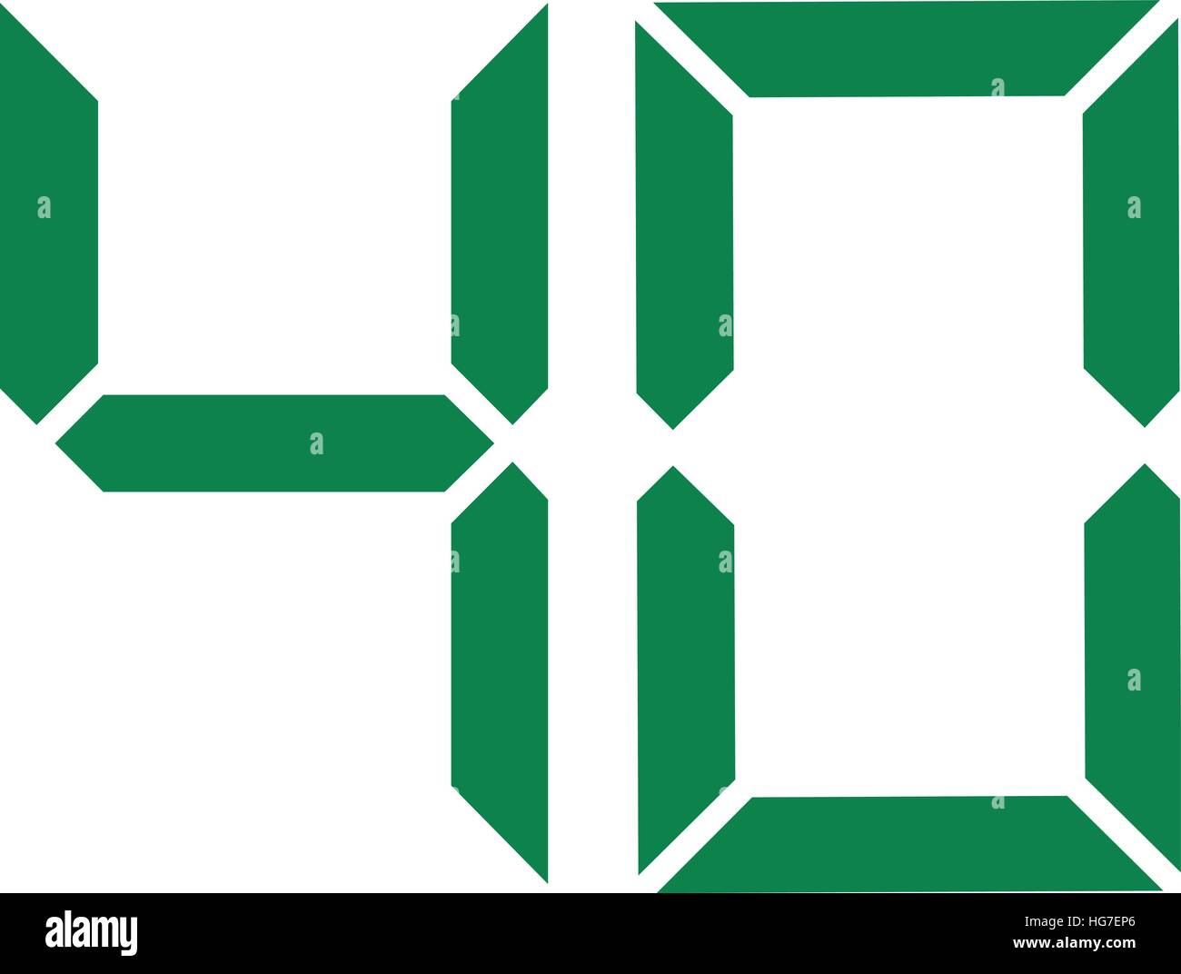 Fourty digital number 40 Stock Vector Image & Art - Alamy