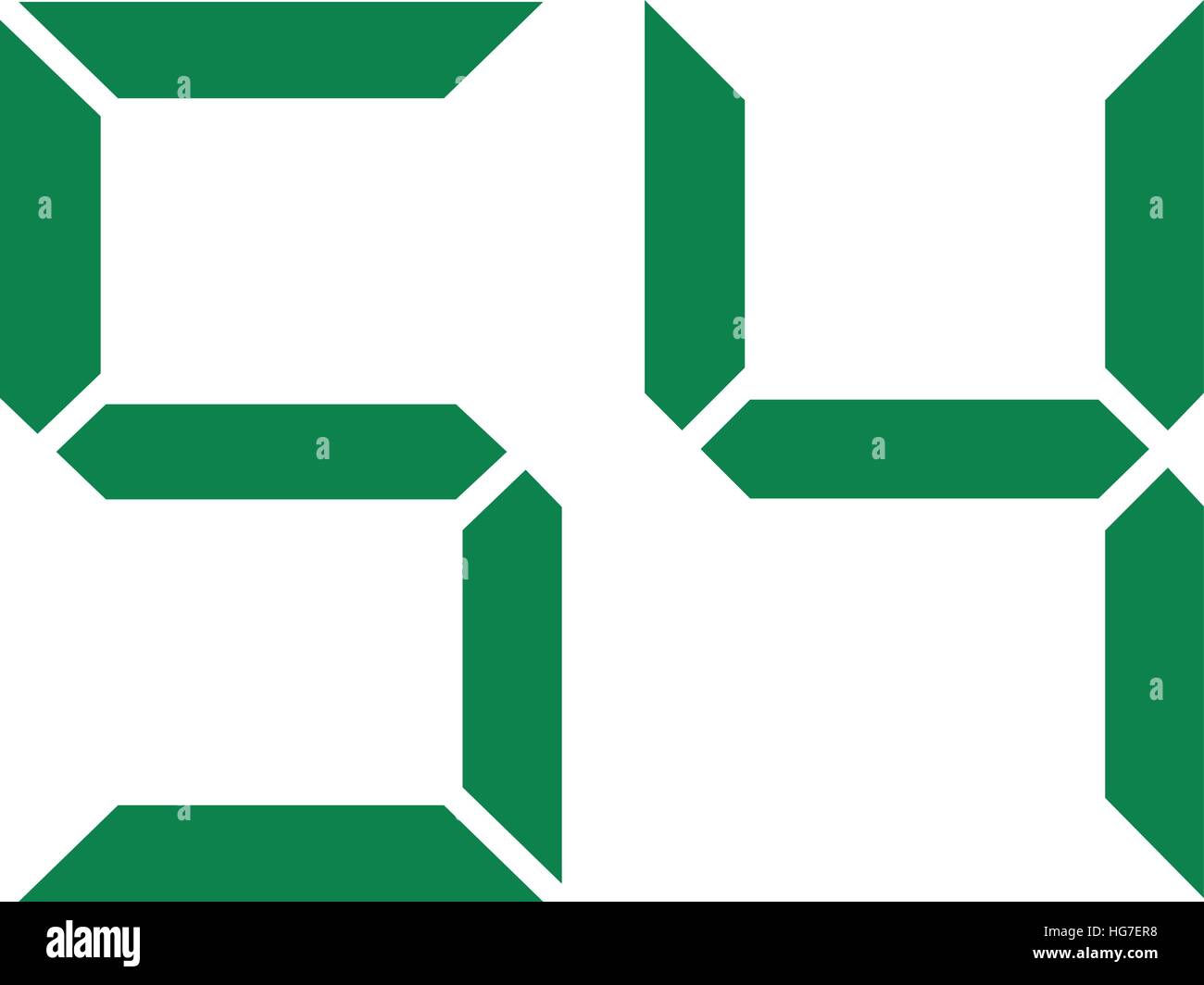 Fifty-four digital number 54 Stock Vector Image & Art - Alamy