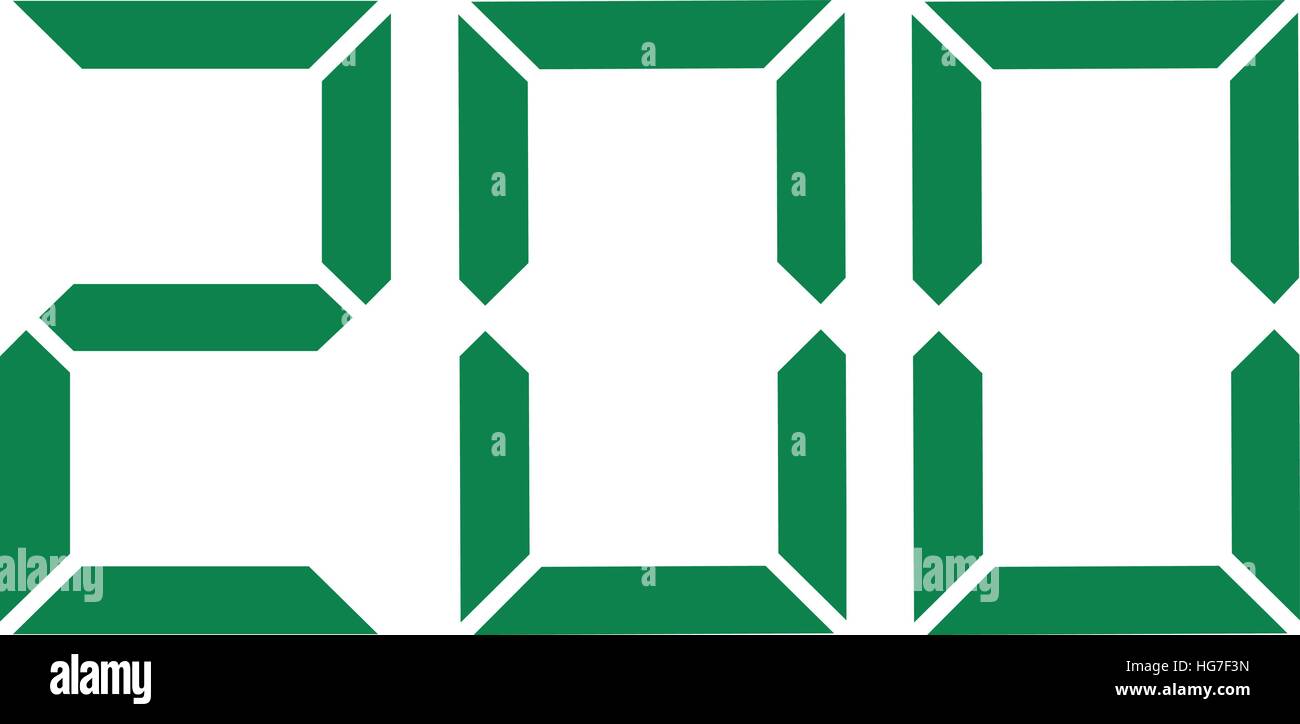 Two hundred digital number 200 Stock Vector Image & Art - Alamy