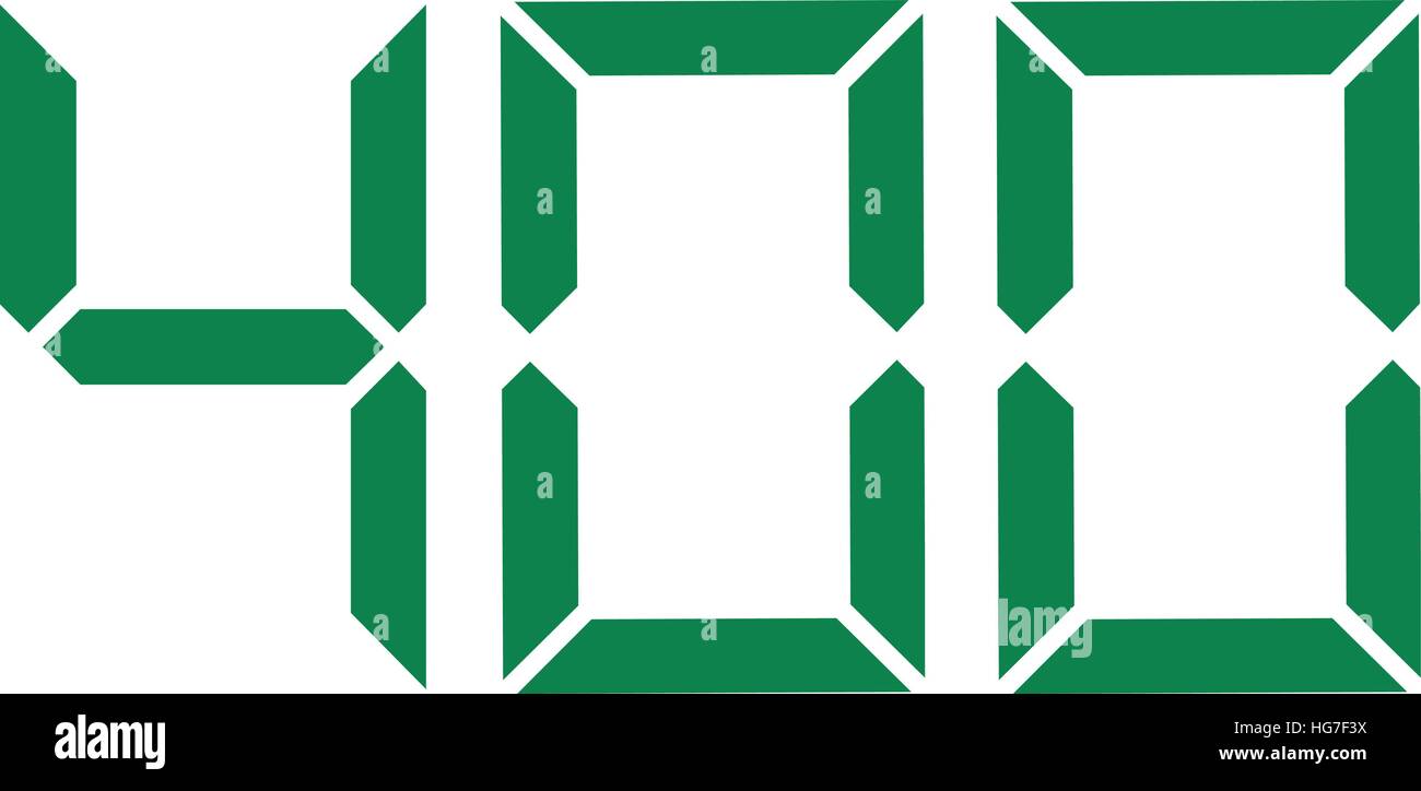 Four hundred digital number 400 Stock Vector Image & Art - Alamy