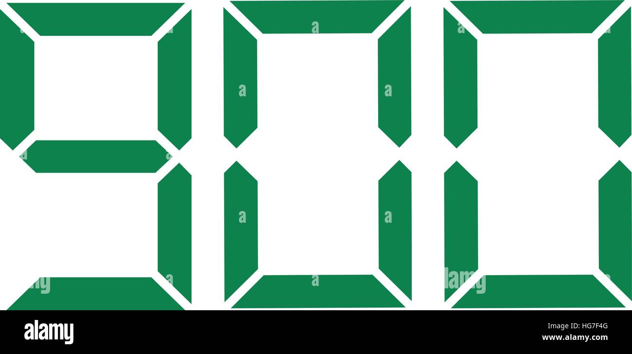 Nine hundred digital number 900 Stock Vector Image & Art - Alamy