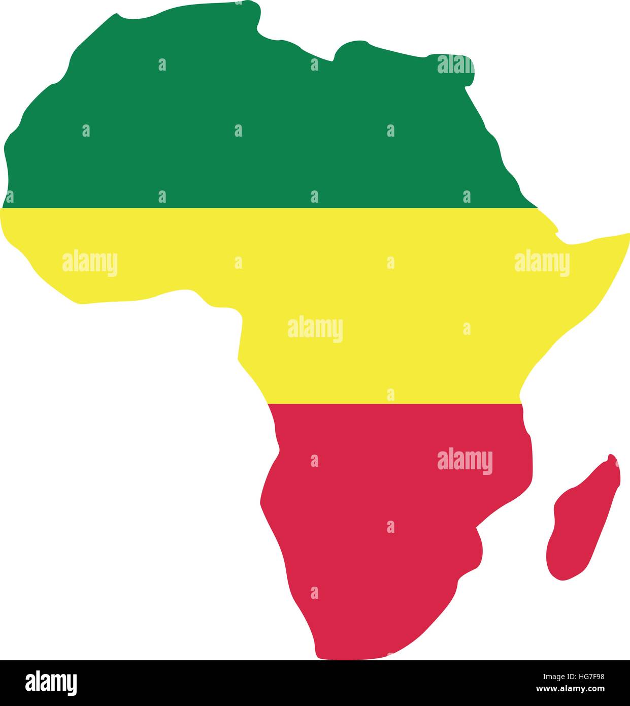 Africa Flag Map