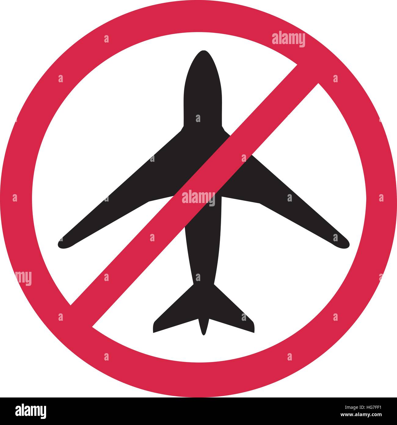 Airplane in ban sign - airplanes forbidden Stock Vector Image & Art - Alamy