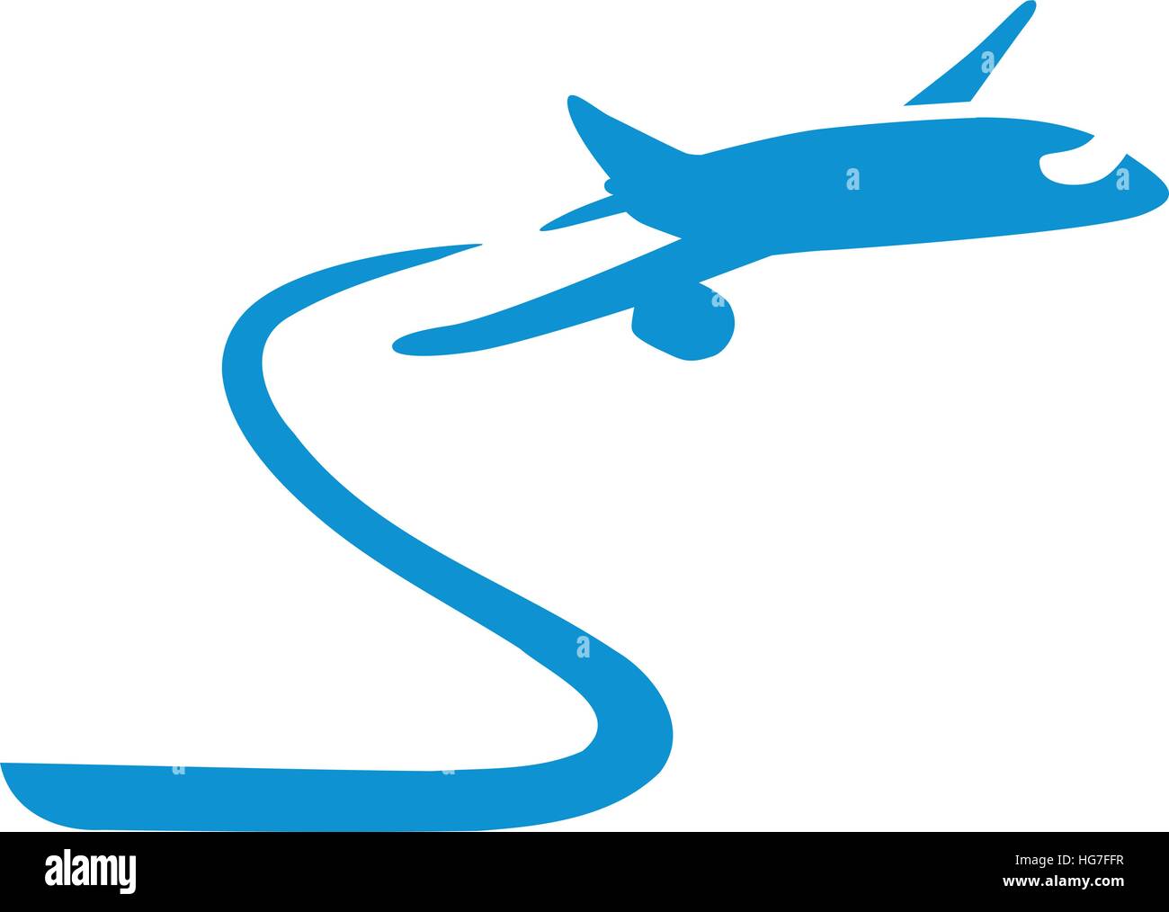 Airplane with contrail Stock Vector Image & Art - Alamy