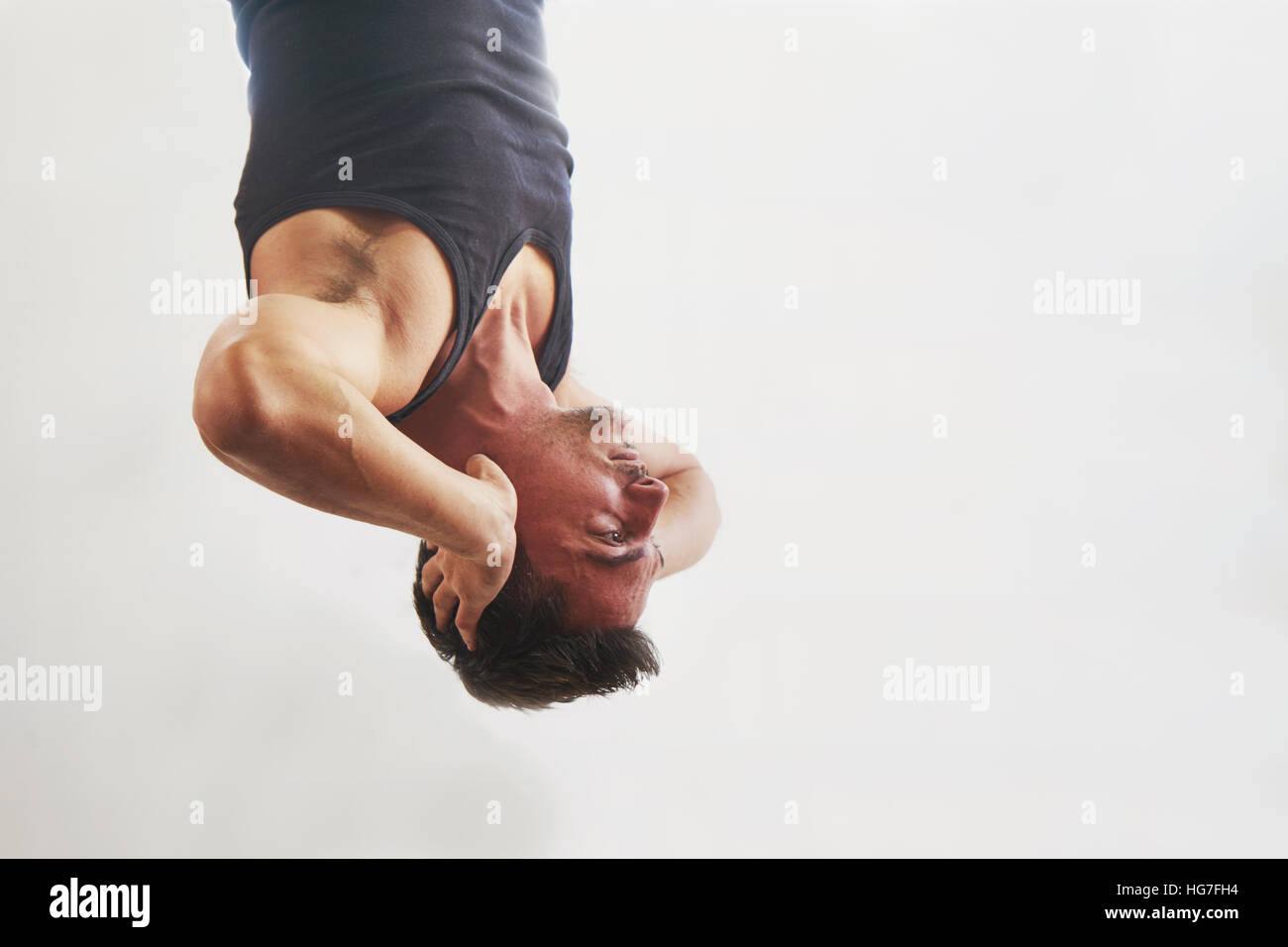 Man Hanging Upside Down High Resolution Stock Photography and Images ...