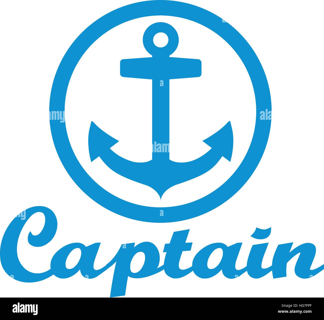 Anchor with word captain Stock Vector Image & Art - Alamy